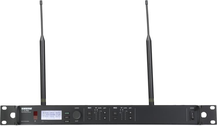 Shure ULXD4D Dual Channel Digital Wireless Receiver - G50 Band | Sweetwater