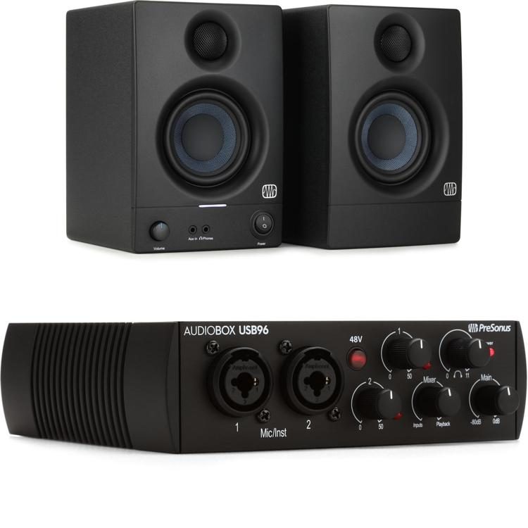 PreSonus AudioBox USB 96 USB Audio Interface and Eris 3.5-inch Powered ...