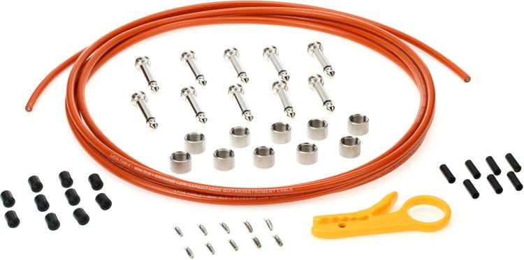 Lava Cable Mini ELC Soldered Pedalboard Cable Kit - 10 foot - Orange ...
