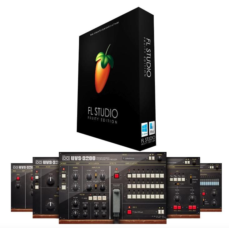 Image Line FL Studio Fruity Edition and UVI UVS-3200 Vintage Analog ...