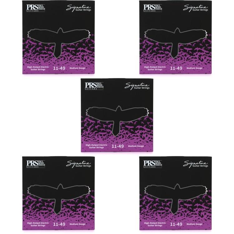 PRS Signature Electric Guitar Strings - .011-.049 Medium 5-Pack ...