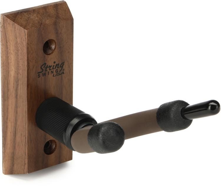 String Swing CC01V Wall-mount Violin Hanger - Black Walnut | Sweetwater