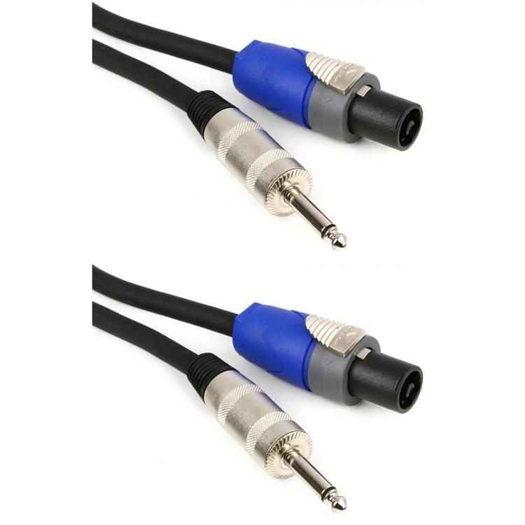 Pro Co S12NQ-10 speakON to 1/4 inch TS Speaker Cable - 10 foot (2 Pack ...