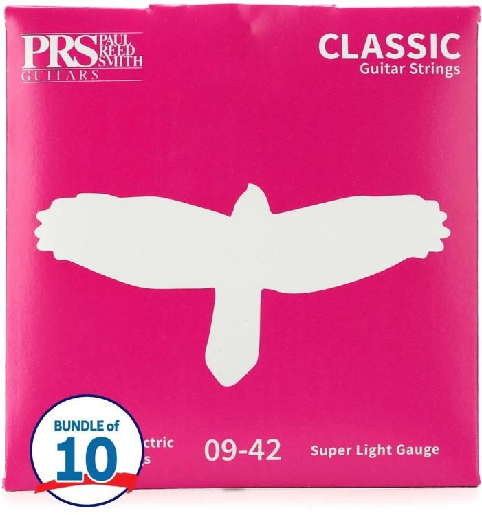 PRS Classic Electric Guitar Strings - .009-.042 Ultra Light 10-pack ...