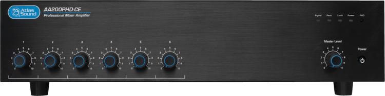 AtlasIED AA200PHD-CE 6-input 200-watt Mixer Amplifier with Automatic ...