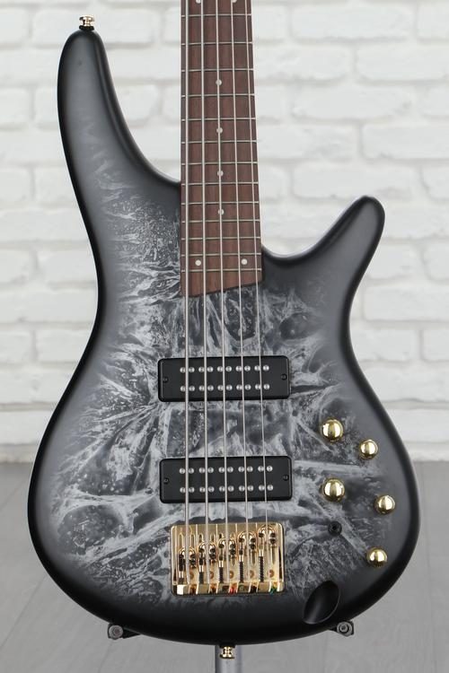 Ibanez SR Standard 5-string Electric Bass - Black Ice Frozen Matte ...