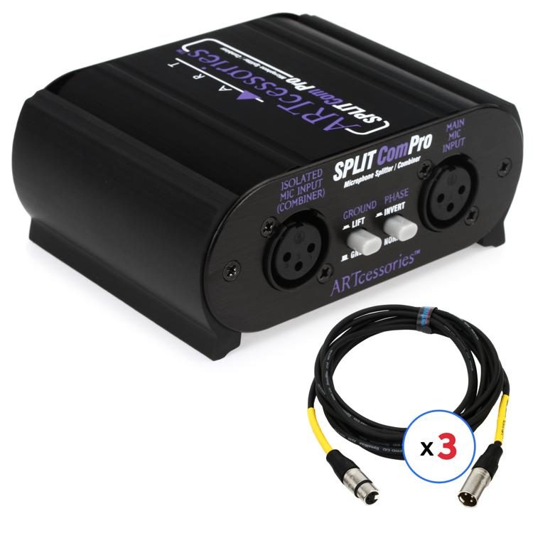 ART SPLITCom Pro Microphone Splitter / Combiner Cable Bundle | Sweetwater