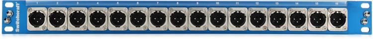 Switchcraft PT16MX16F 1RU Rack Mounted Pass Through 16 XLR Male to 16 ...
