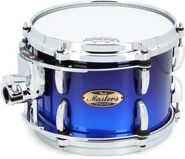 Pearl Masters Maple Pure Tom - 7 inches x 10 inches, Kobalt Blue Fade ...