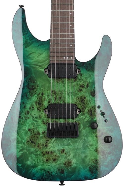 Schecter C-7 Pro 7-string Electric Guitar - Aqua Burst, Sweetwater ...