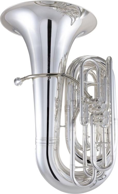 King 2341W Intermediate 4-Valve BBb Tuba - Silver-Plated with Case ...