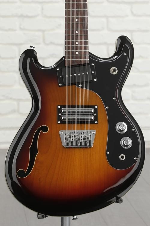 Danelectro 66-12, 12-string Electric Guitar - Transparent 3-Tone Burst ...