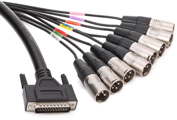Merging Technologies CON-D25-XLRM 8-channel Analog Line Output Cable ...