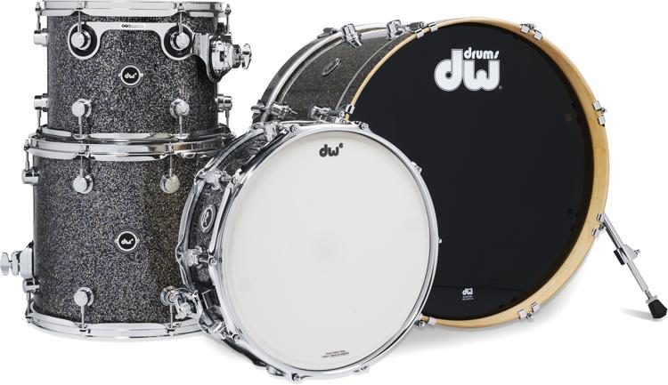 DW DWe 4-piece Shell Pack - Black Galaxy FinishPly | Sweetwater