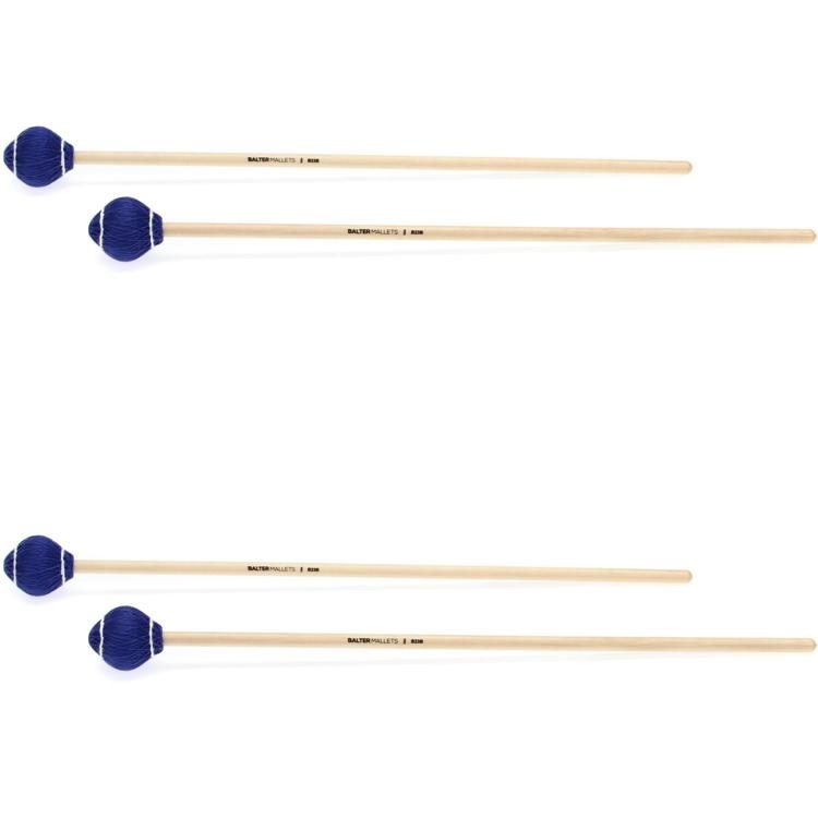 Balter Pro Vibe Medium Vibraphone Mallets - Blue Cord, Birch - 2 Pair ...