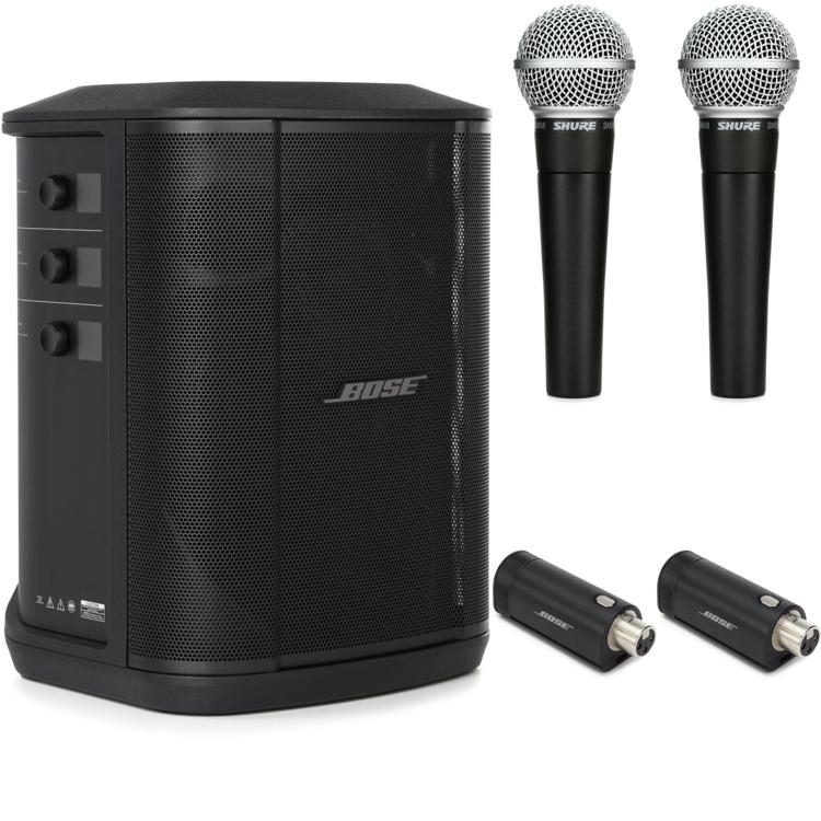 Bose S1 Pro+ Multi-position PA System and Shure SM58 Wireless Pair ...