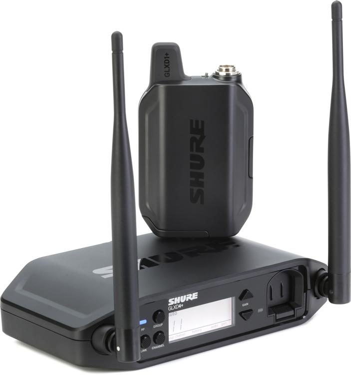 Shure GLXD14+ Digital Wireless Presenter System with WL93 Lavalier Microphone | Sweetwater