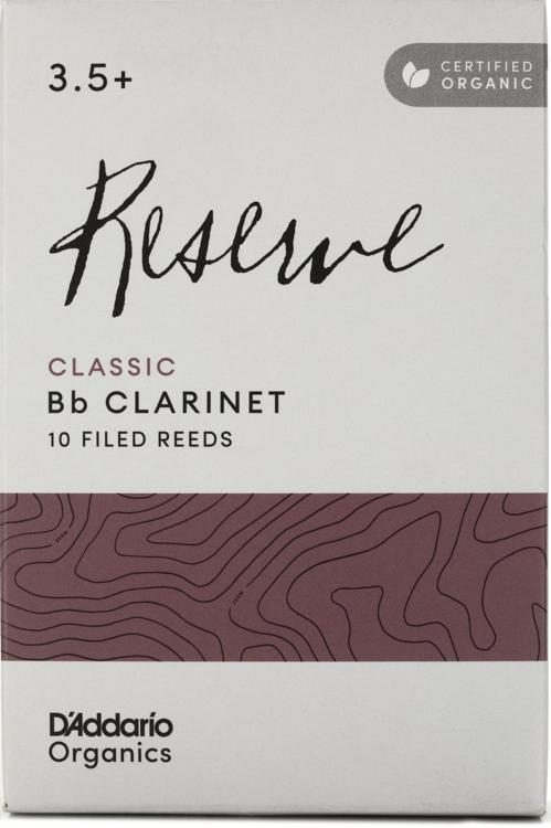 D'Addario Organics Reserve Classic Bb Clarinet Reeds - 3.5+ (10-pack) | Sweetwater