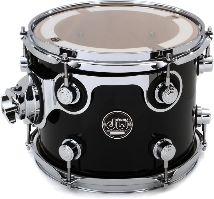 DW Performance Series Mounted Tom - 8" x 10" Gloss Black FinishPly ...