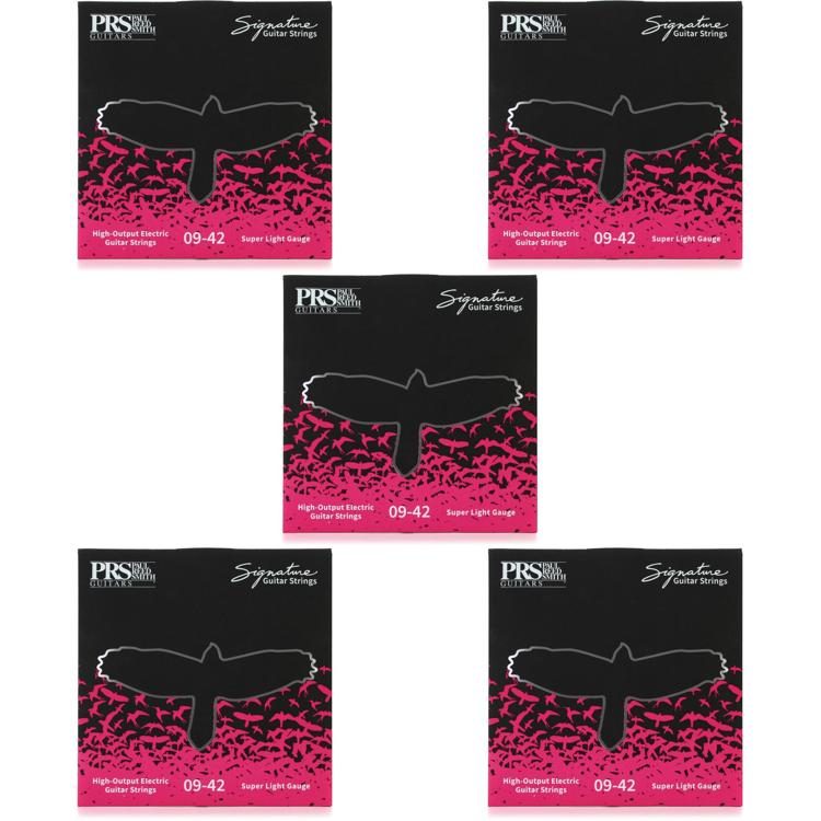 PRS Signature Electric Guitar Strings - .009-.042 Ultra Light 5-Pack ...