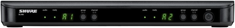 Shure BLX88 Dual Channel Receiver - H8 Band | Sweetwater