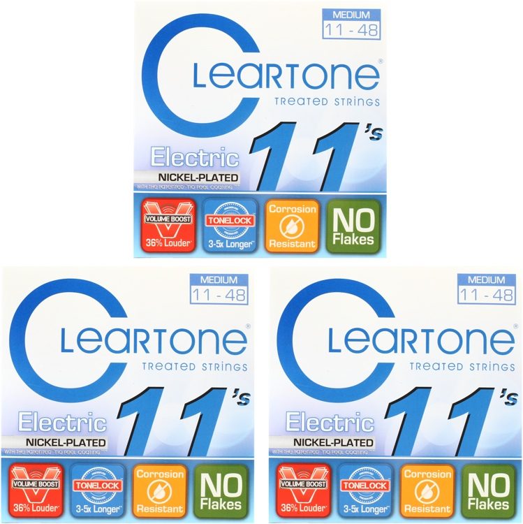 Cleartone 9411 EMP Electric Guitar Strings 3-pack - 0.011-0.048 Medium ...