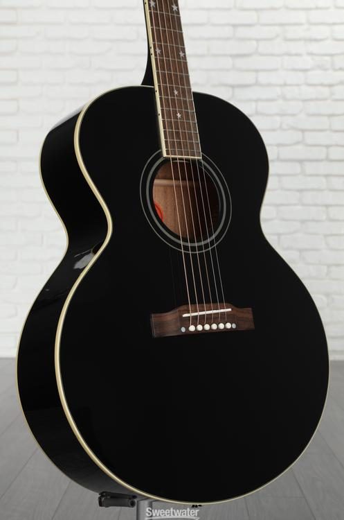 Epiphone J-180 LS Acoustic-electric Guitar - Ebony | Sweetwater