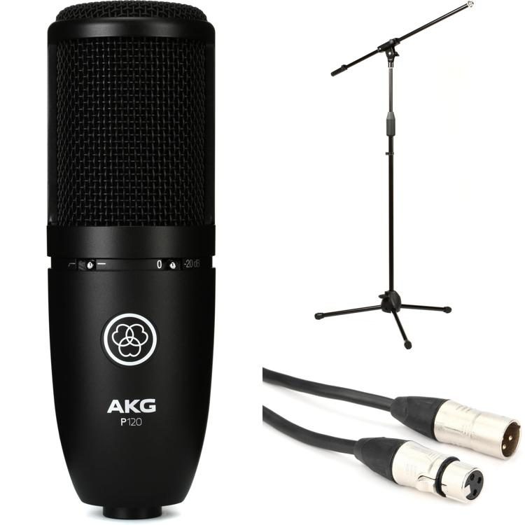 AKG P120 Large-diaphragm Condenser Microphone with Stand and Cable ...