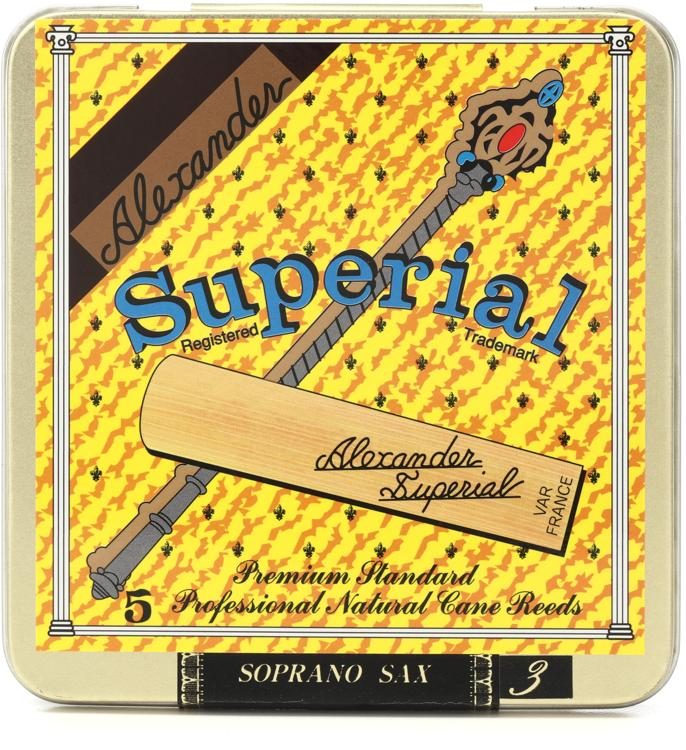 Alexander Reeds Alexander Superial Soprano Saxophone Reed - 3.0 (5-pack ...