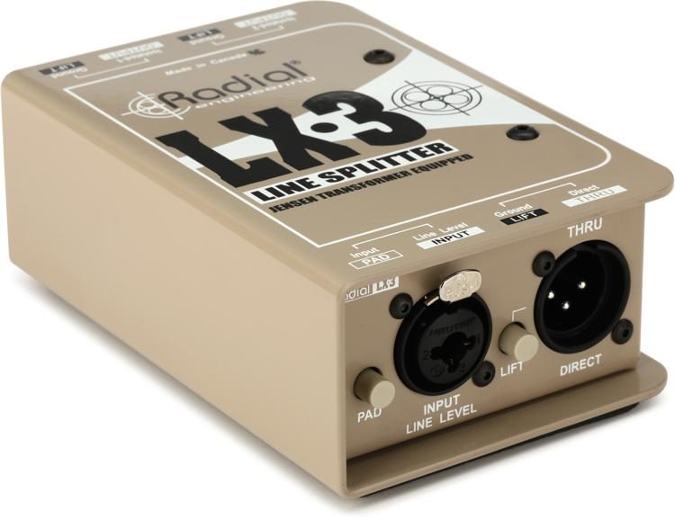 Radial LX3 3-channel Balanced Line Splitter with Isolation | Sweetwater