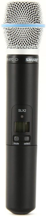 Shure SLX2/BETA87C Wireless Handheld Microphone Transmitter - J3 Band ...
