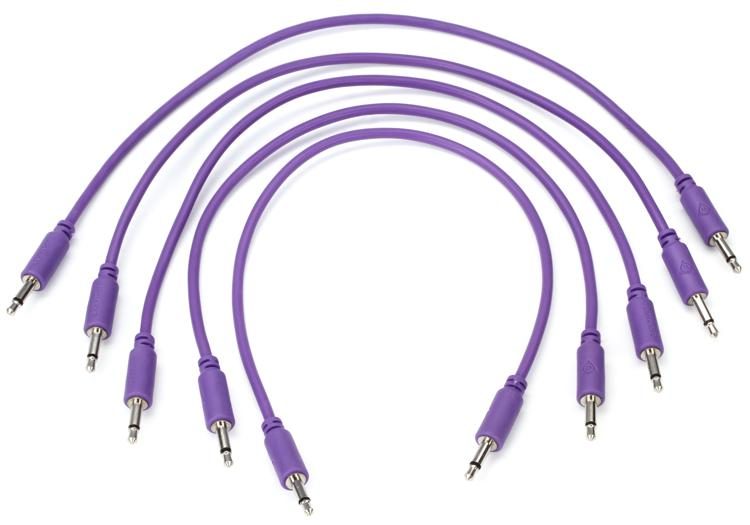 Black Market Eurorack Patch Cable 5-pack - 25cm Violet | Sweetwater