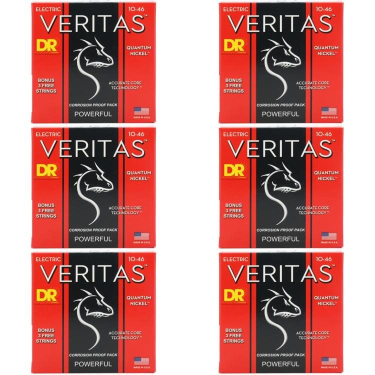 DR Strings VTE-10 Veritas Electric Guitar Strings (6-Pack) - .010-.046 ... DR Strings VTE-10 Veritas Electric Guitar Strings (6-Pack) - .010-.046 ...