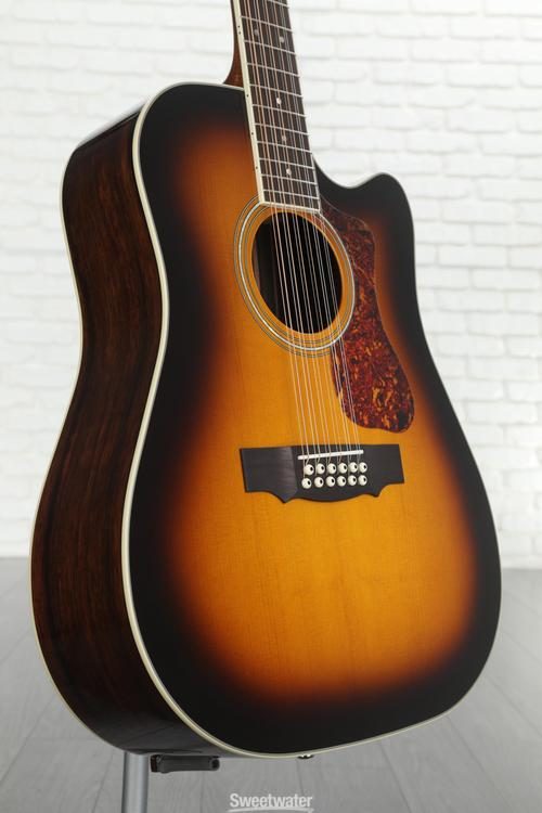Guild D-2612CE Deluxe 12-string Acoustic-electric Guitar - Antique ...