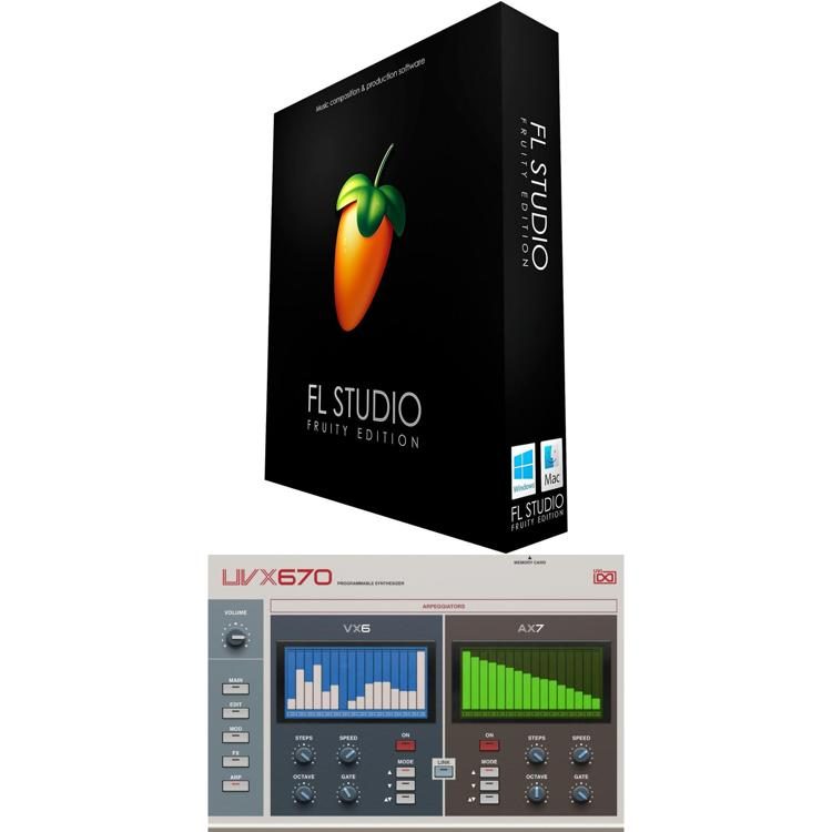 Image Line FL Studio Fruity Edition and UVI UVX670 Analog Hybrid ...