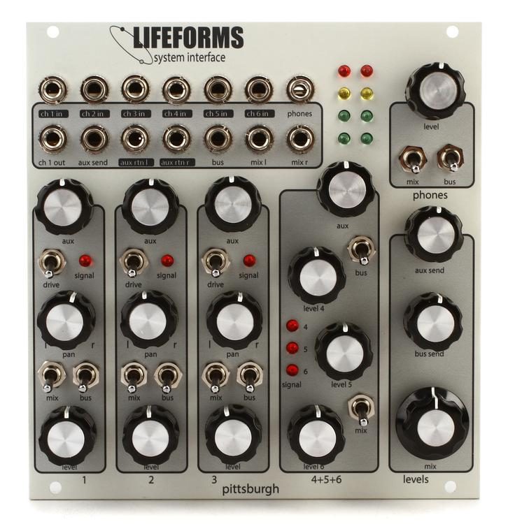 Pittsburgh Modular Lifeforms System Interface Eurorack 6-channel Audio Hub Module | Sweetwater