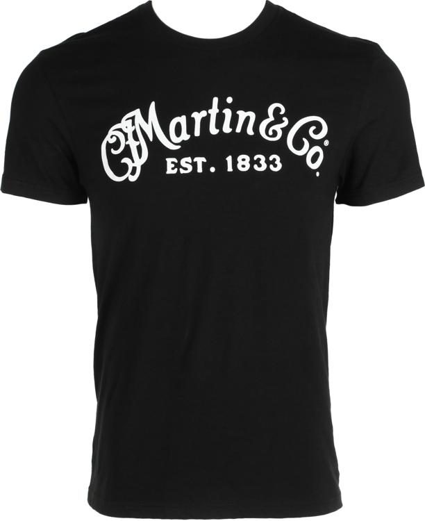 Martin Black Basic Logo T-shirt - Medium | Sweetwater