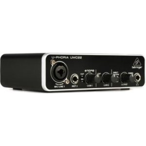 Behringer U-Phoria UMC22 USB Audio Interface and Speaker Bundle ...