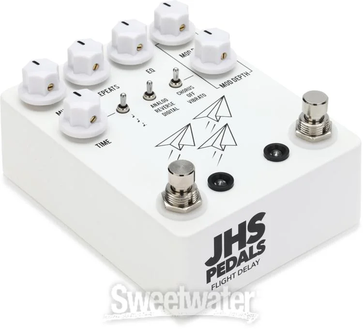 JHS Flight Delay Pedal - White | Sweetwater