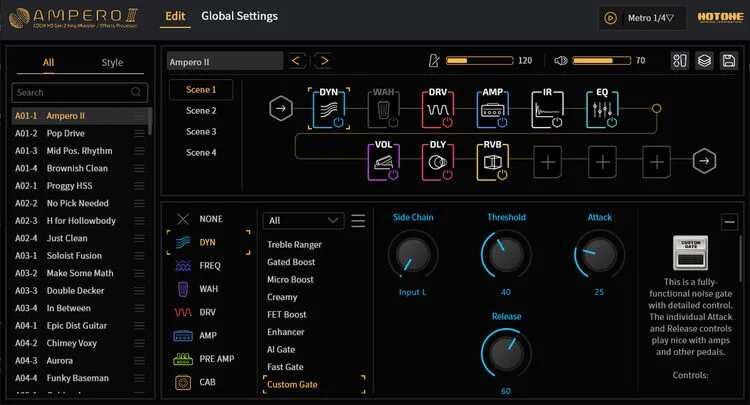 Hotone Ampero II Amp Modeler and Effects Processor Pedal | Sweetwater