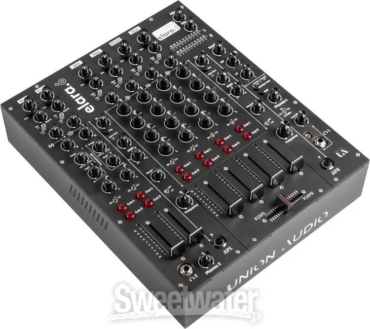 Union Audio elara.6 Pro 6-channel Linear Analog DJ Mixer - Black | Sweetwater