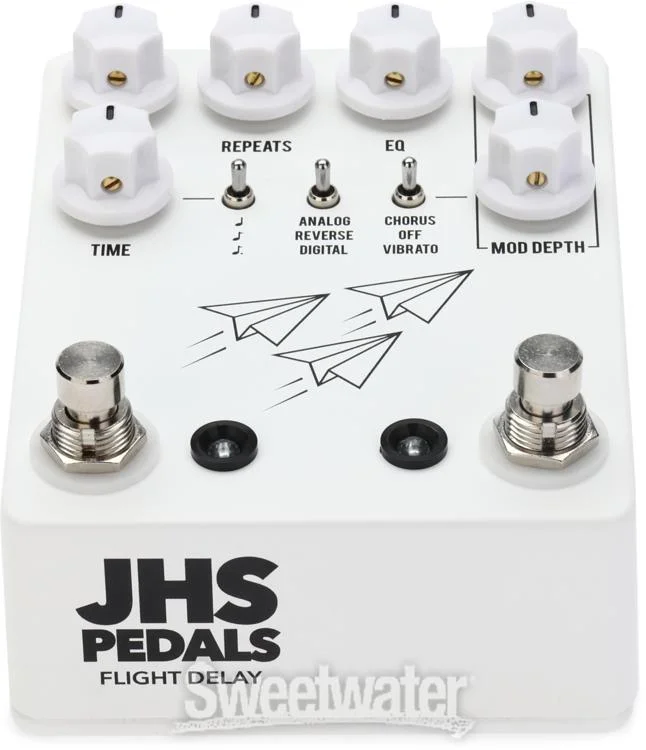 JHS Flight Delay Pedal - White | Sweetwater