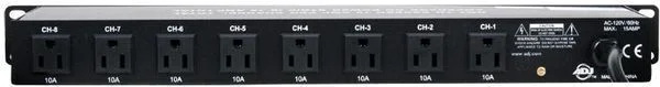 ADJ PC-100A 8-switch Rackmount Power Center | Sweetwater