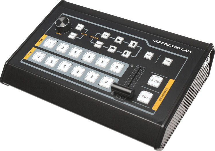 JVC KM-HD6 6 Input HD Desktop Switcher with USB Streaming | Sweetwater