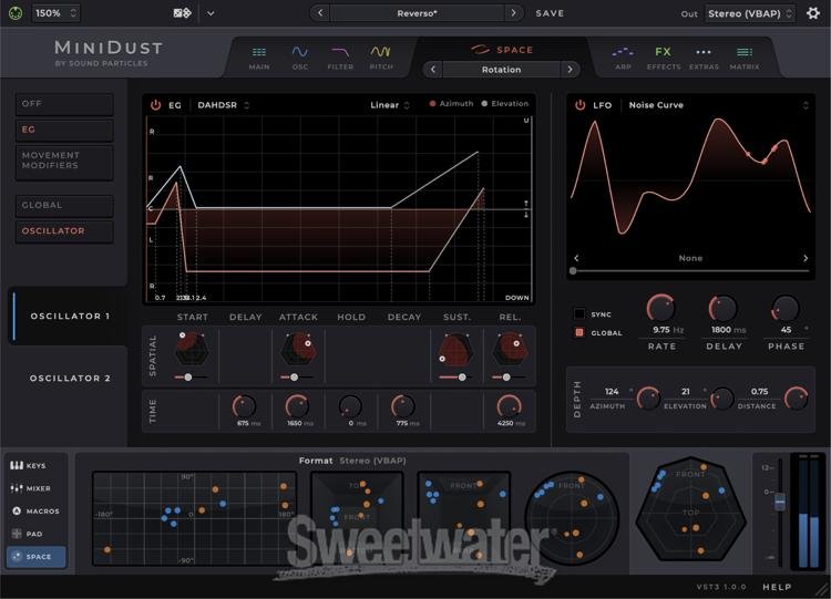 Sound Particles MiniDust Stereo Synthesizer Virstual Instrument | Sweetwater