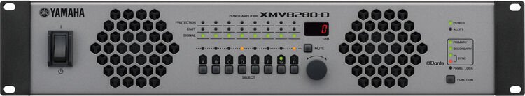 Yamaha XMV8280-D 8-channel 280W Power Amplifier with Dante | Sweetwater