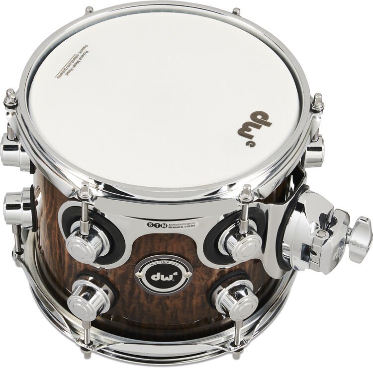 DW DWe e33 Mounted Tom - 7 inches x 8 inches, Curly Maple Burst Exotic ...
