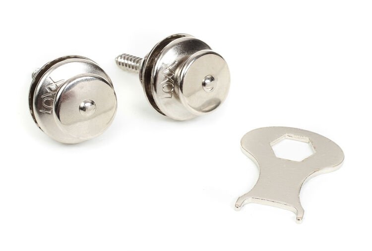 Loxx XL Strap Lock System for Guitar or Bass - Nickel | Sweetwater
