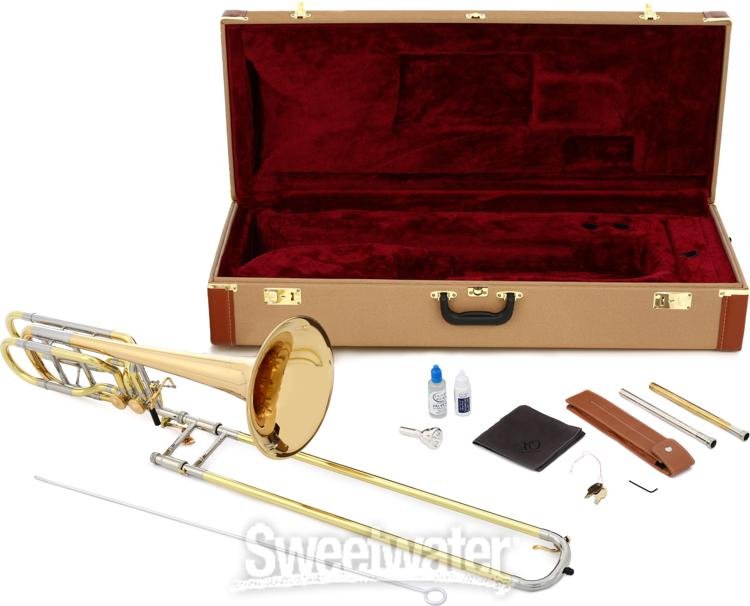 XO 1240RL Professional Bass Trombone with Rose Brass Bell - Clear ...