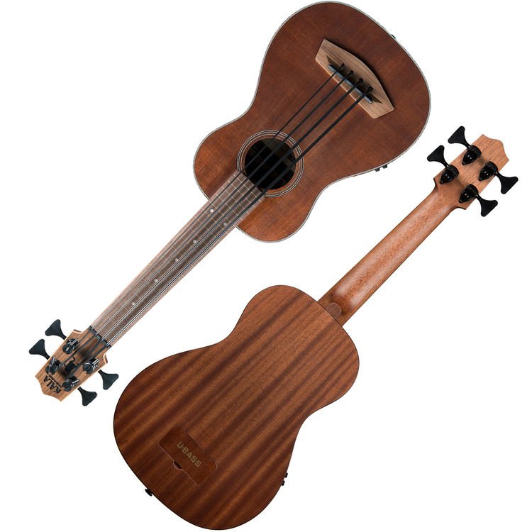 Kala U Bass All Solid Mahogany Natural Fretless Sweetwater